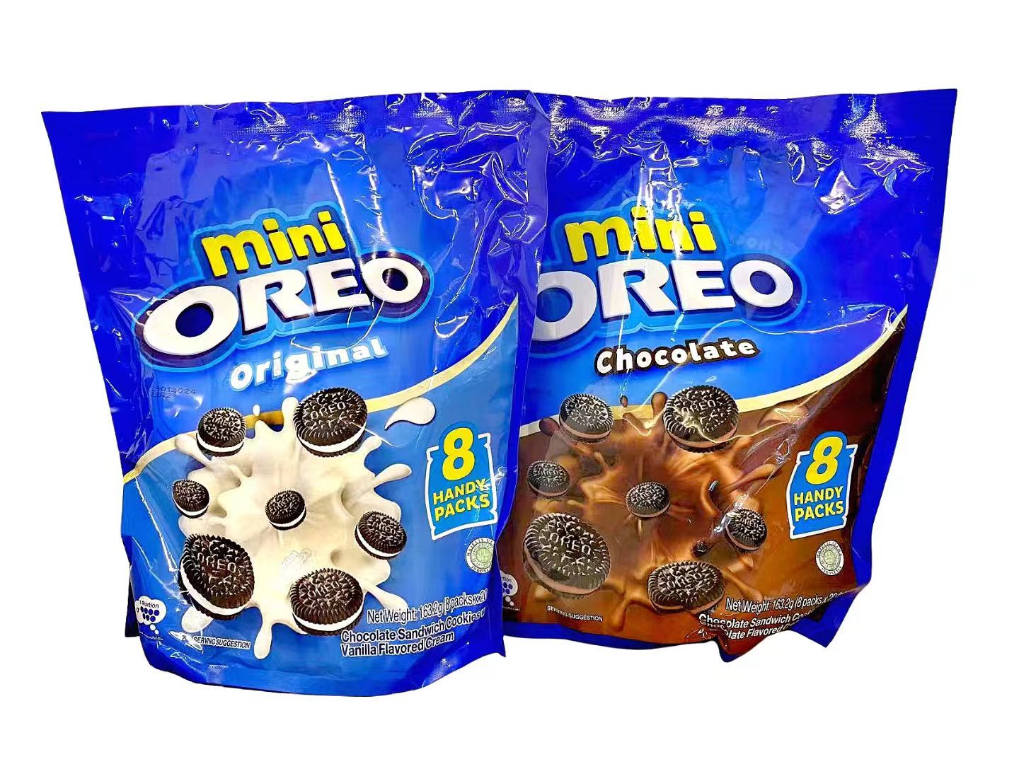 Mini Oreo Cookies Original and Chocolate Handy Packs (8packsx20.4g ...