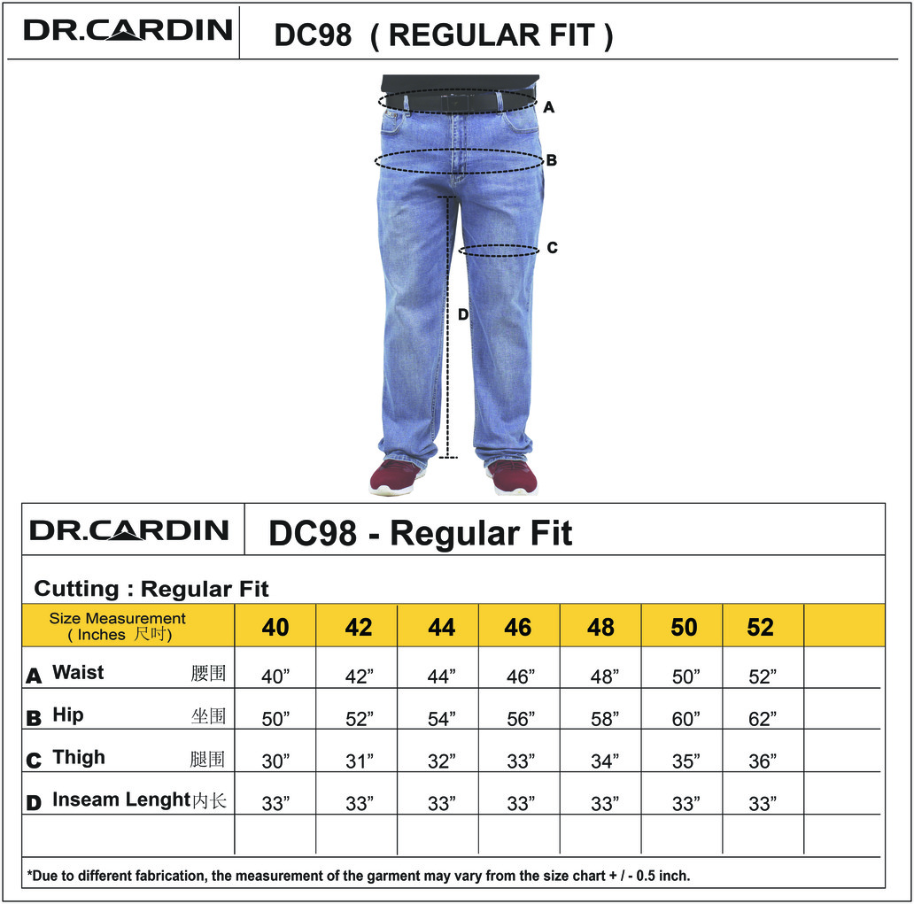 BIG STAR Regular Fit Big Size DC98-112 Stretchable Jeans (Navy ...