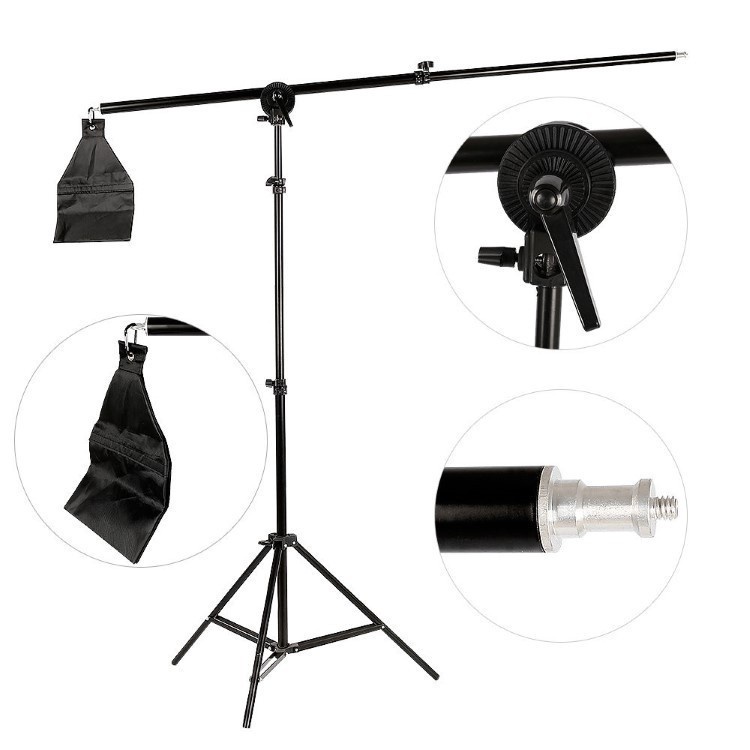Studio Lighting Boom Arm Kit Set Softbox Stand Lightbox Cahaya Atas ...