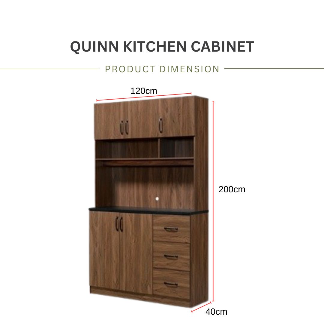ELISA HOME Quinn Full Set Kitchen Cabinet Kitchen Rack / Kabinet Dapur ...