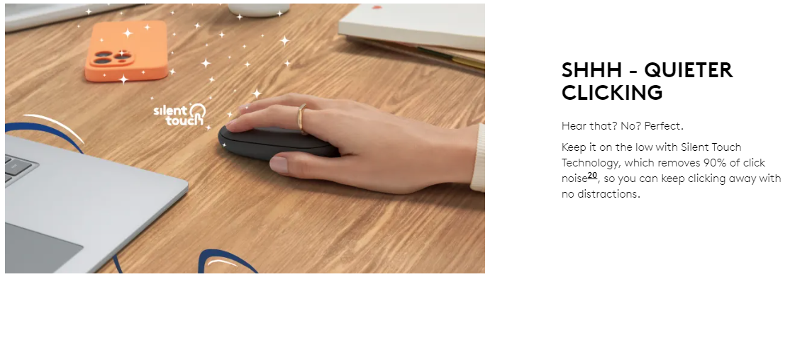 LOGITECH M350S PEBBLE WIRELESS MOUSE WITH BLUETOOTH / 3 BUTTONS / SLIM ...