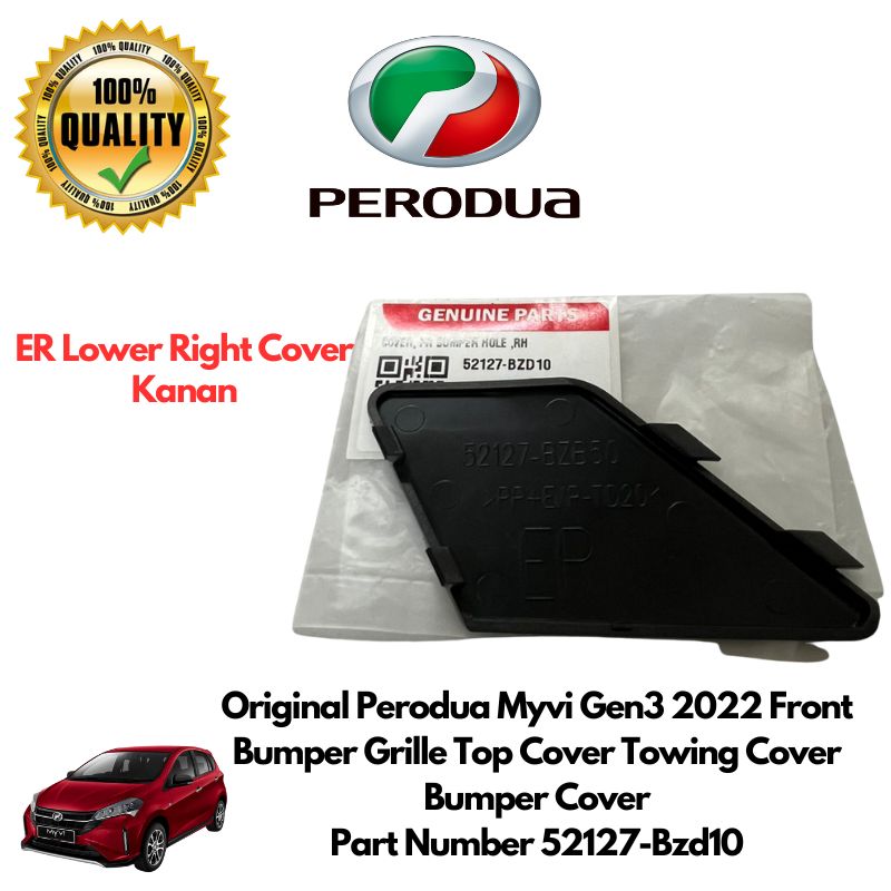 Original Perodua Myvi Gen3 2022 Front Bumper Grille Top Cover Towing ...