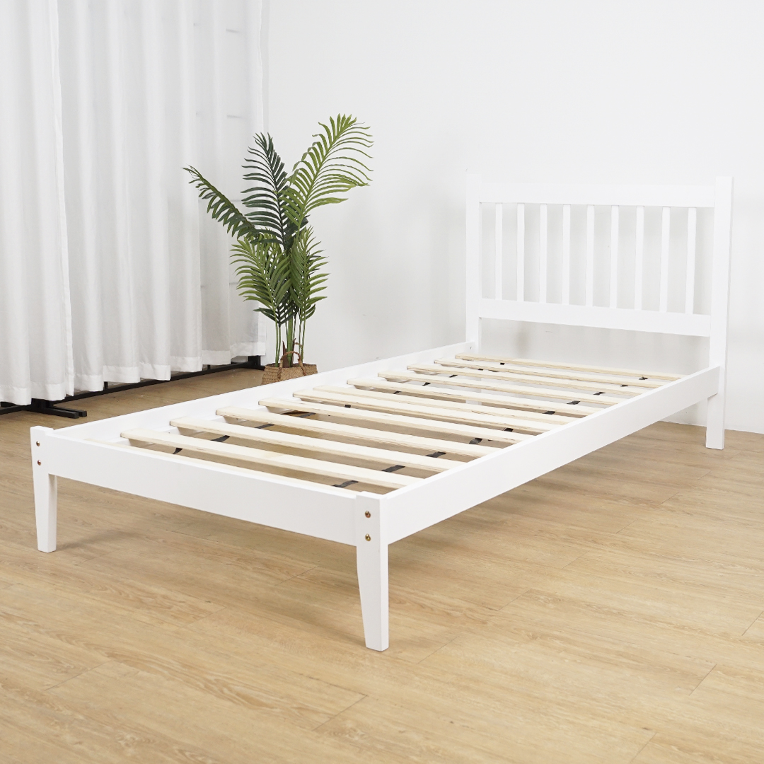 Furniture Direct THOMAS single bed frame wood/ katil single kayu ...
