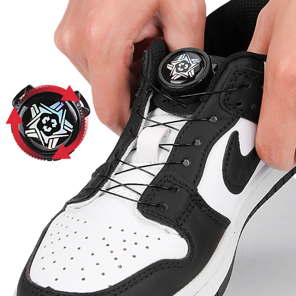 Rotating Shoelaces No Tie Shoe Laces Sport Sneaker Without Ties for Kid ...