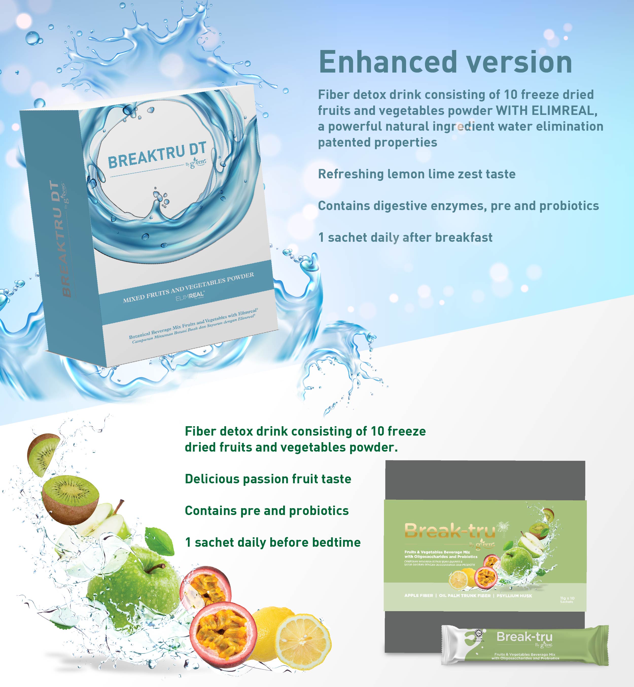 GREENS Instant Detox BreakTru DT & Cut Cravings Combusto SF with ...