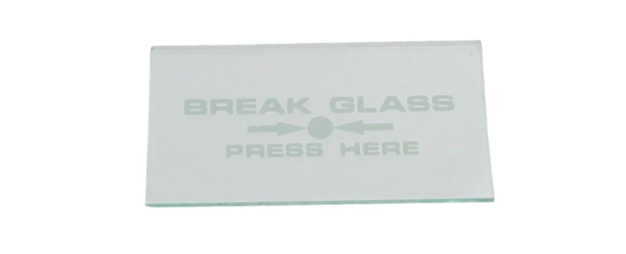 Emergency Break Glass Replacement Glass 7.5cm L x 4cm H Easy to Replace ...