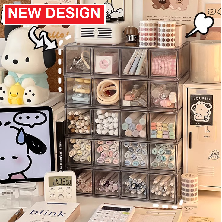 Stationary Storage Box Pencil Organizer Desk Office Table Organiser ...