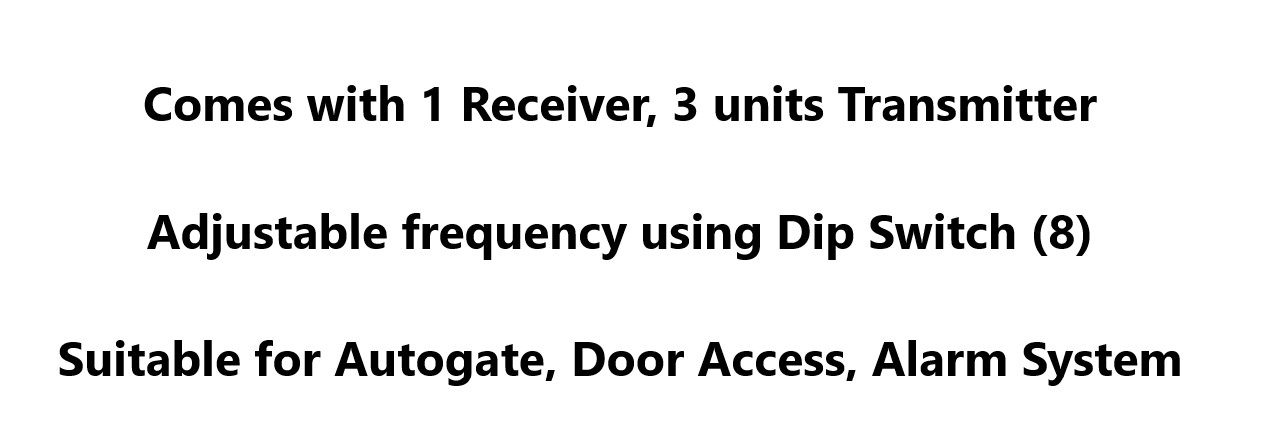 Universal DIP Switch Autogate Alarm Door Access Remote Control Set ...