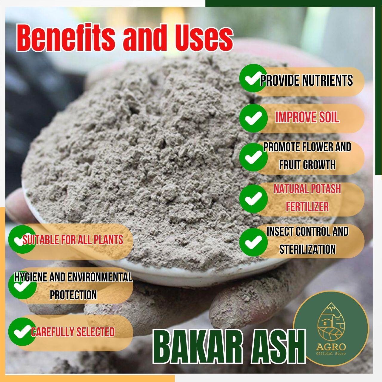 Agro Sekam padi bakar halus /Plant Ash / Abu tanaman / Bakar Ash ...