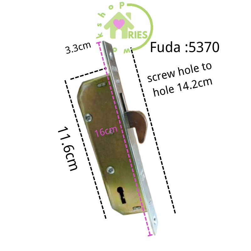 FUDA 5370 Iron Grill Lock / Single hook lock / Gate lock / FUDA Metal ...