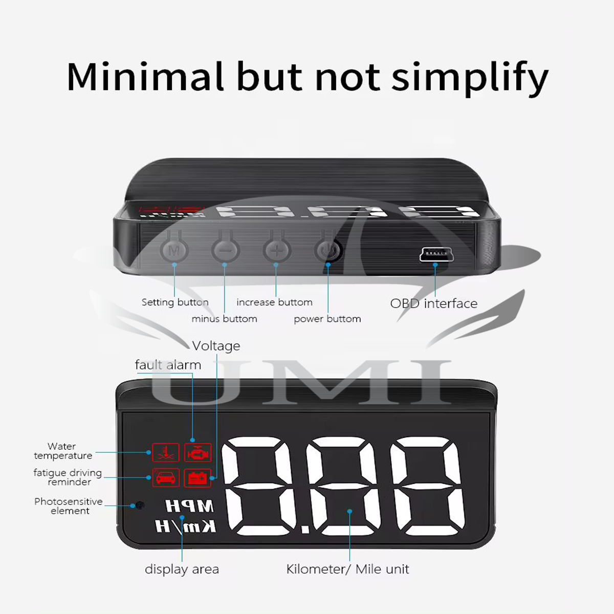 Car Windshield Reflective Head Up Display OBD Meter Display Speed ...