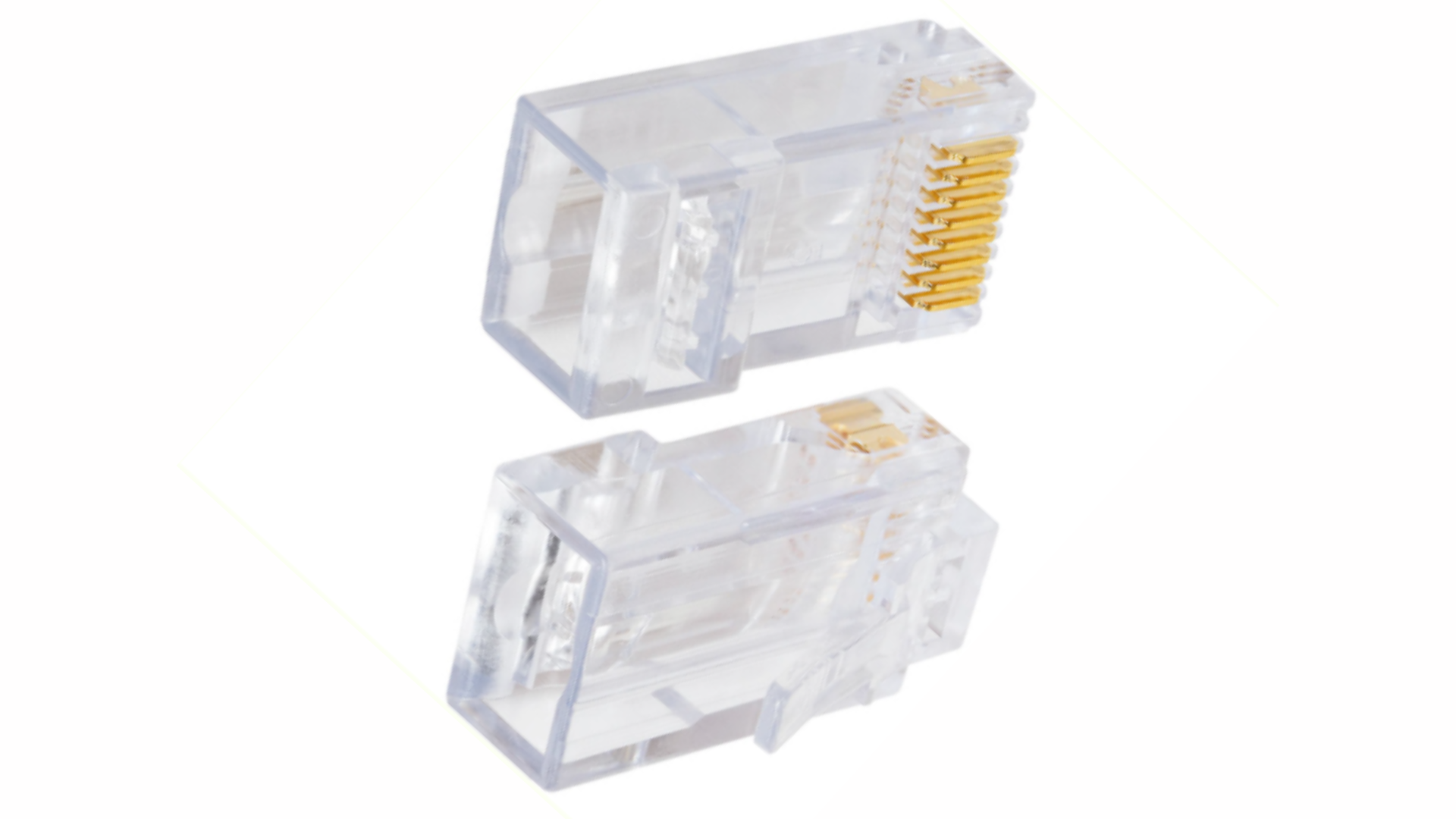 RJ45 Cat6 Crystal Plug Connector 8P8C 8 Pin LAN Network Internet Cable ...