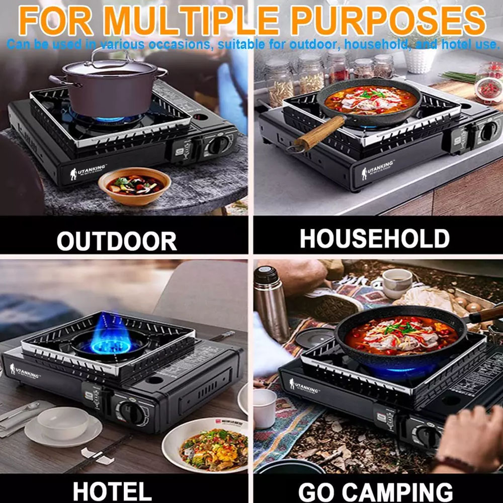 UtanKing™ Folding Camping Mini Stove Windproof Lotus Stove Cooking Gas ...