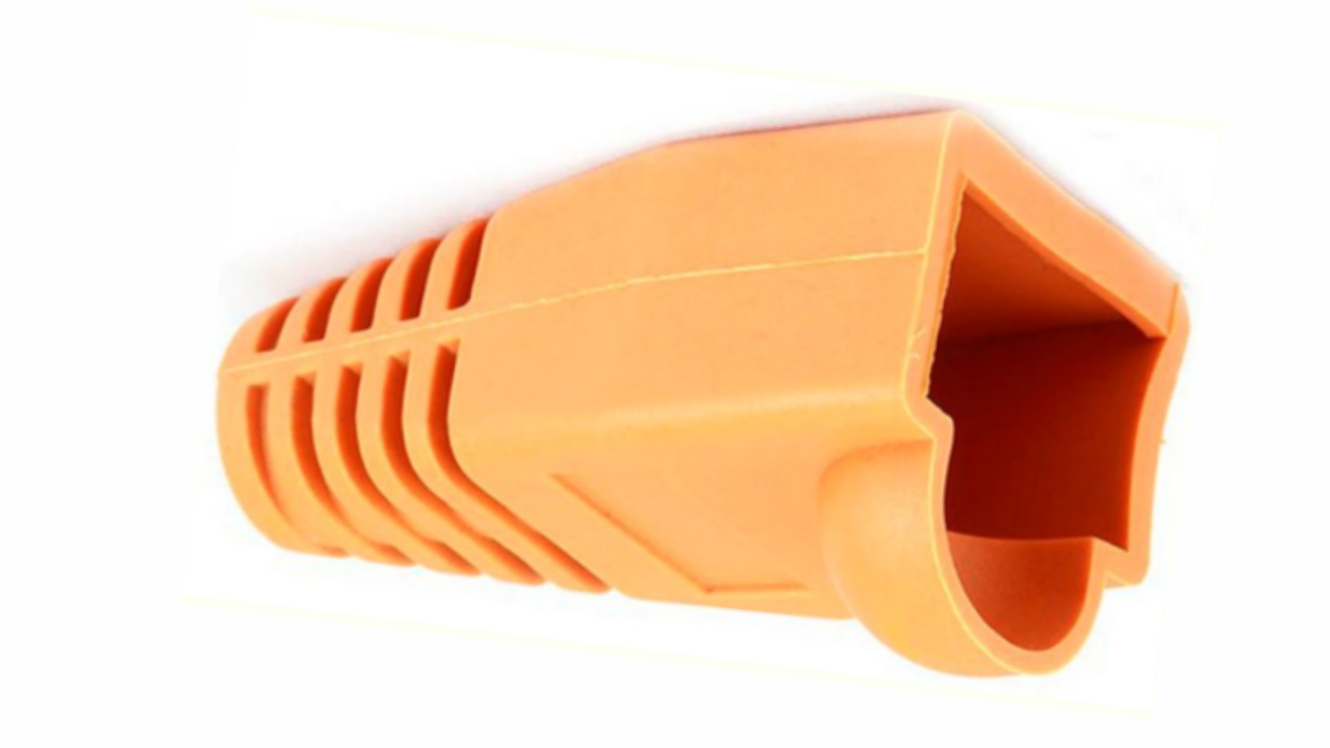 Orange Rubber Boots RJ45 LAN Network Internet Cat5e Cat6 Crystal Plug ...