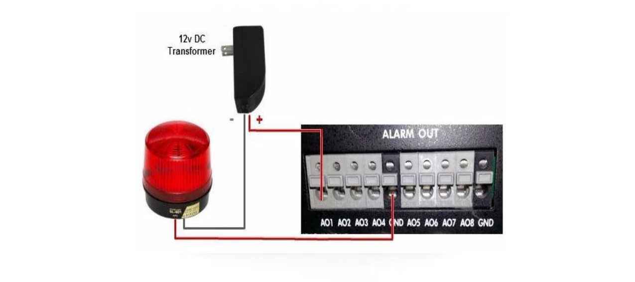 Wired Security Burglar Alarm Red Bright Flashing LED Strobe Light Alarm ...