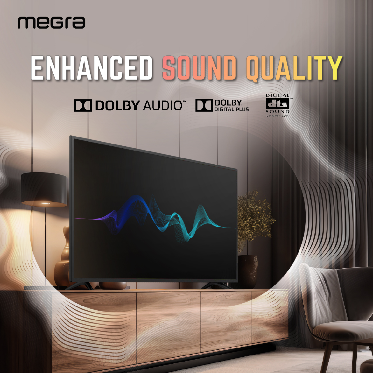 Megra TV 70 Inch QLED Smart TV 4K UHD Netflix Certified TV Smart ...