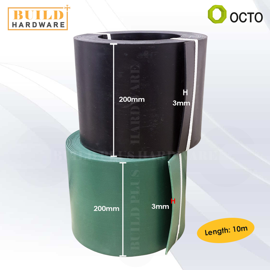 OCTO 100mm/150mm/200mm×10m×3mm Garden Edge Lawn UV Resistant Stabilised ...