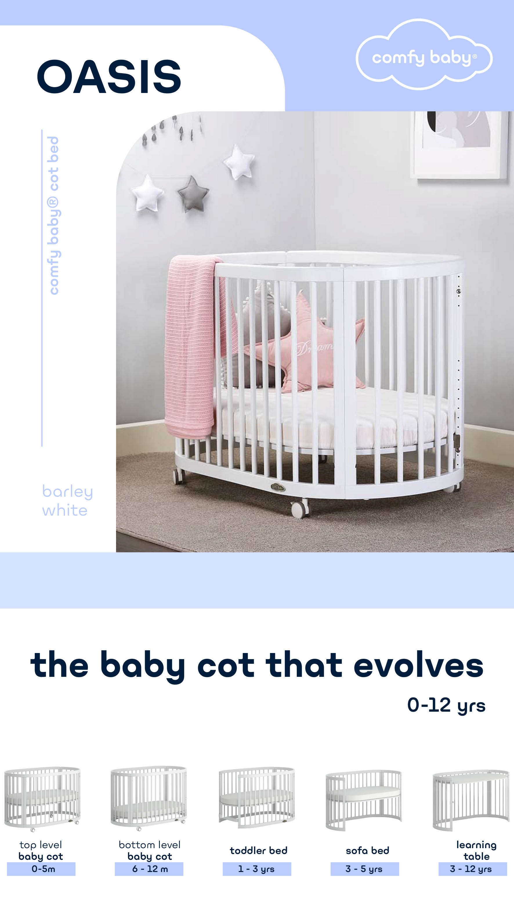 Comfy Baby Oasis Baby Cot | Shopee Malaysia