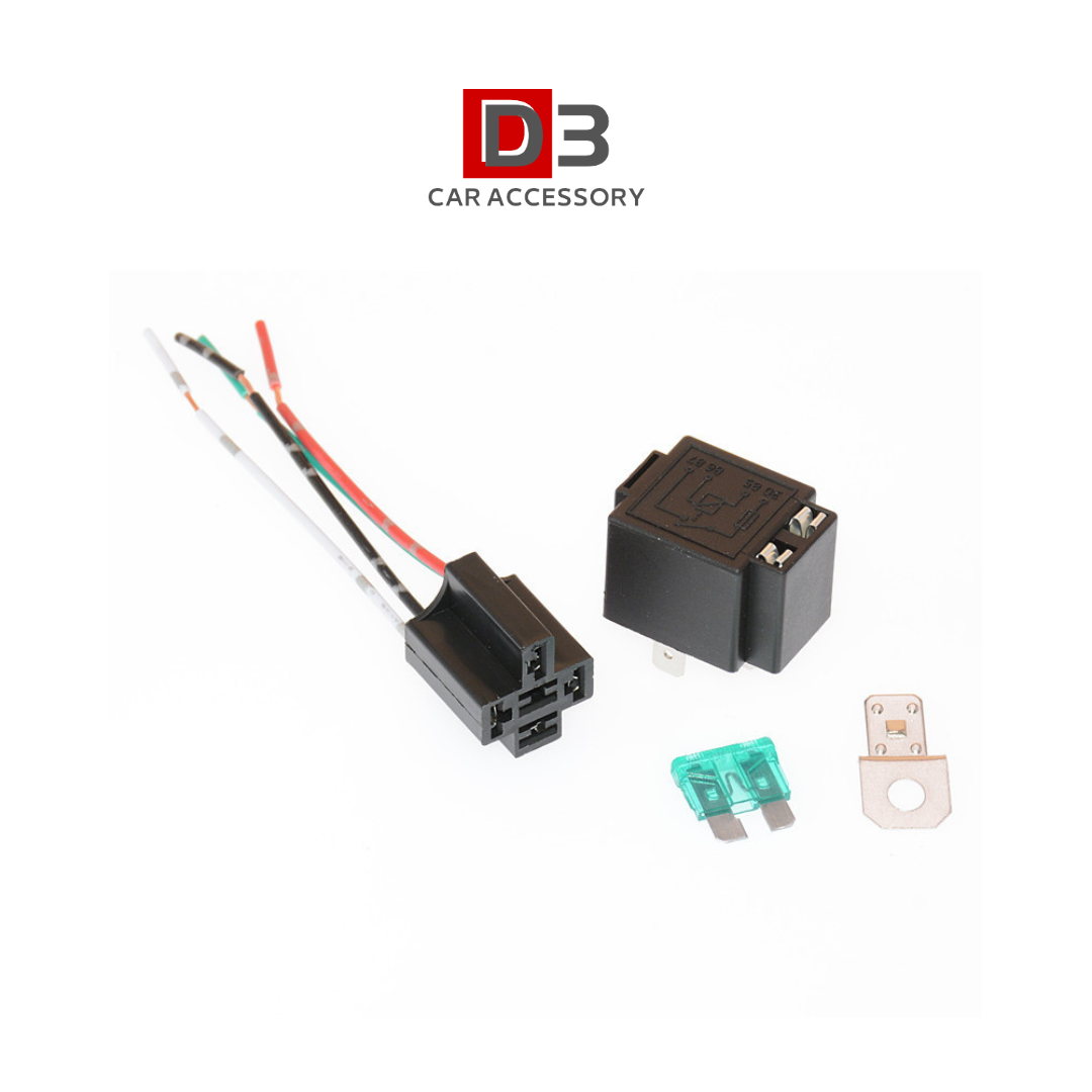 Car fuse relay socket 12v with fuse 30A Car relay socket with fuse ...
