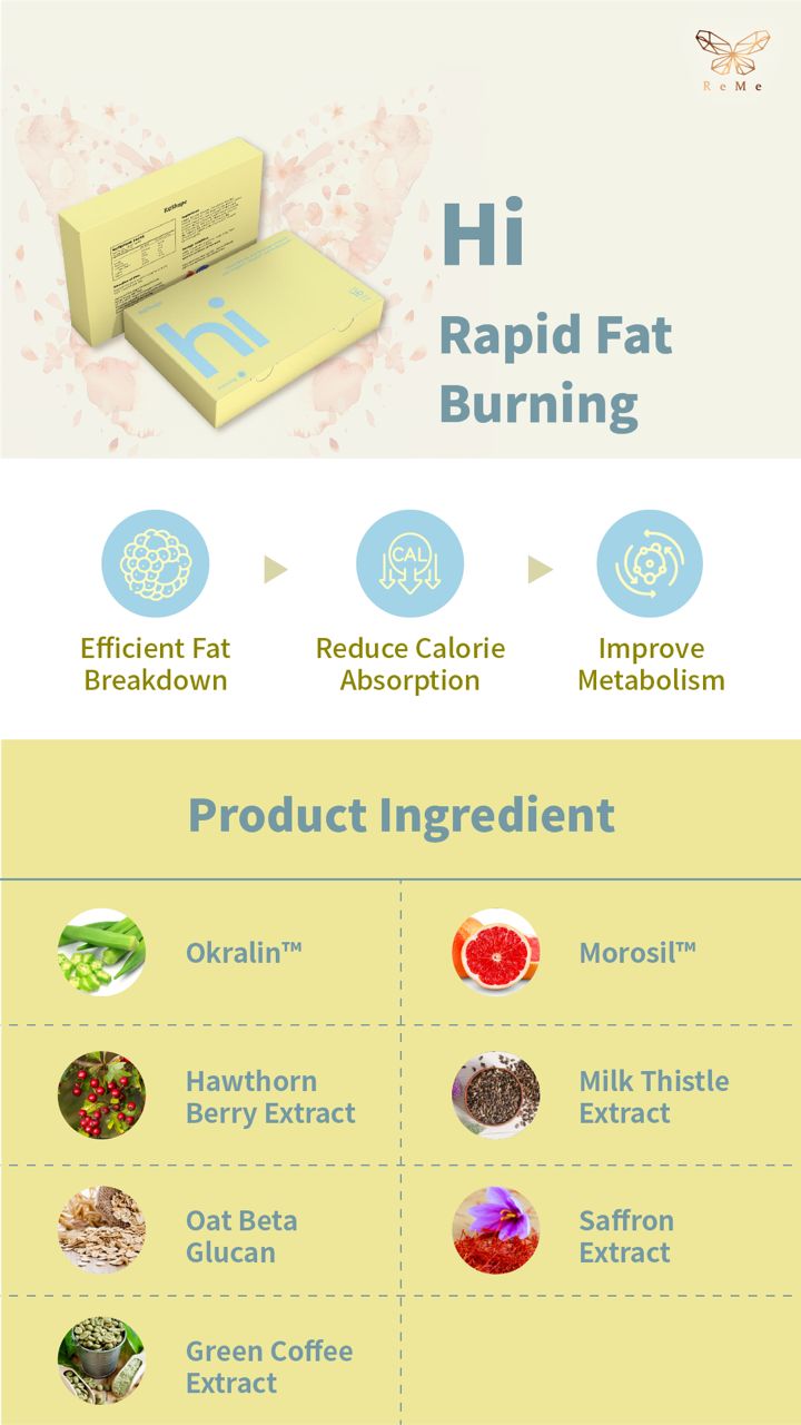 Reme【Hi】& 【Bye】&【Pow】Re5hape Combination 瘦身组合/Fat Burns/Toxins ...