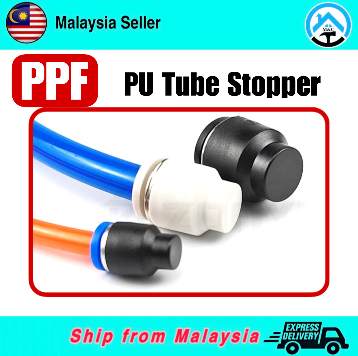 Pneumatic Air Hose Plug, PPF Block Air, Plugs Fitting Push Fit ...
