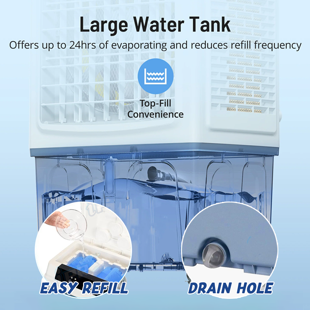 𝐈𝐏𝐑𝐎 Evaporative Air Cooler 50L / 60L Water Tank Powerful Portable ...
