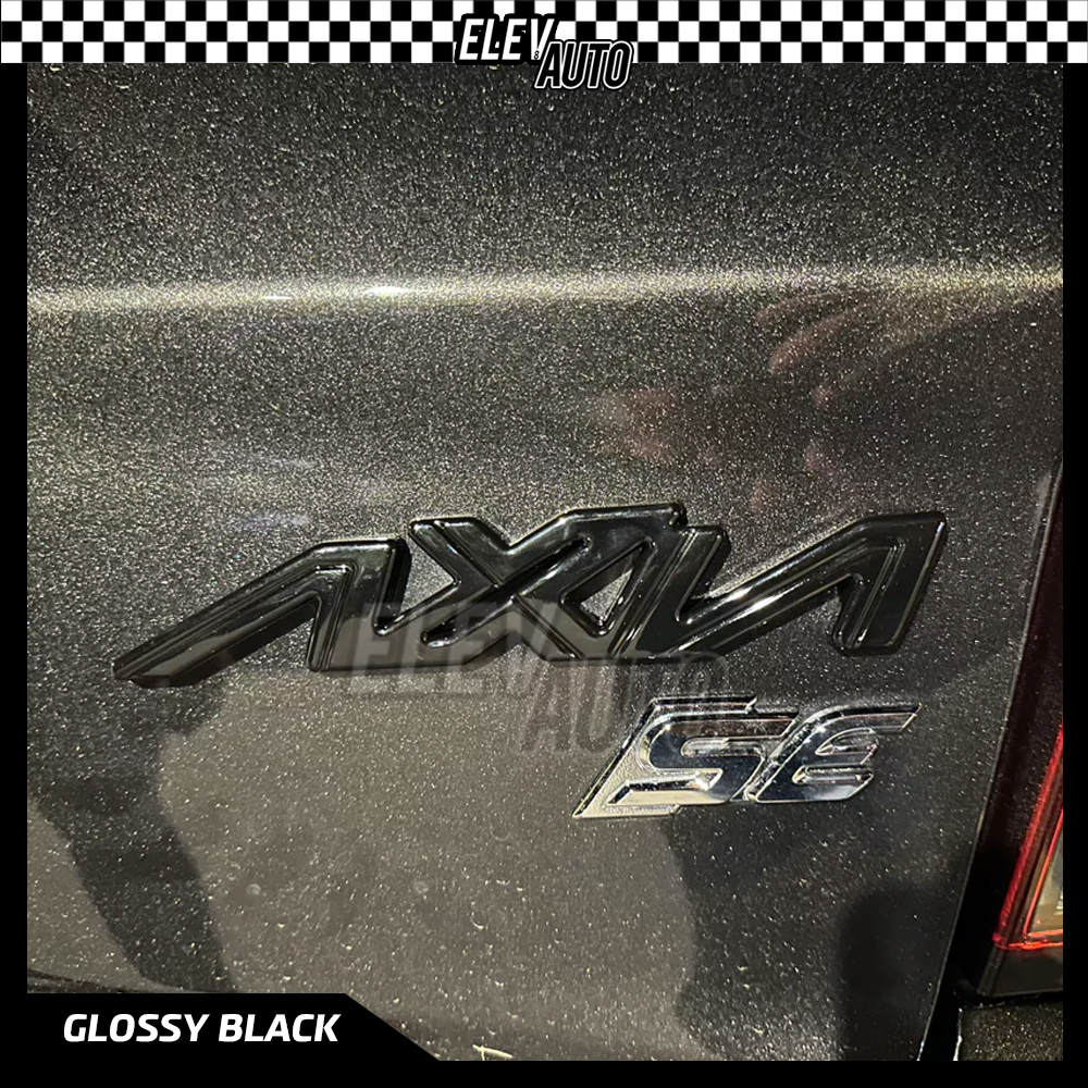 Perodua Axia 2023 2024 CARBON BLACK Word Emblem AXIA AV SE K Rear Word ...