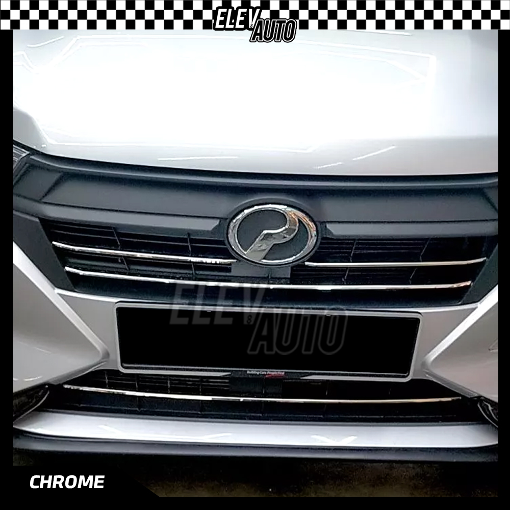 Perodua Axia 2023 2024 CHROME Stainless Steel Center Front Grille Trim ...