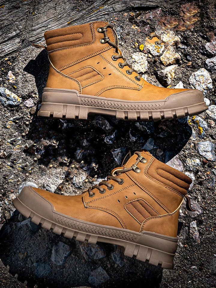 VIDEO Men's Safety Boots shoes Kasut besi Oil Resistant Protector ...