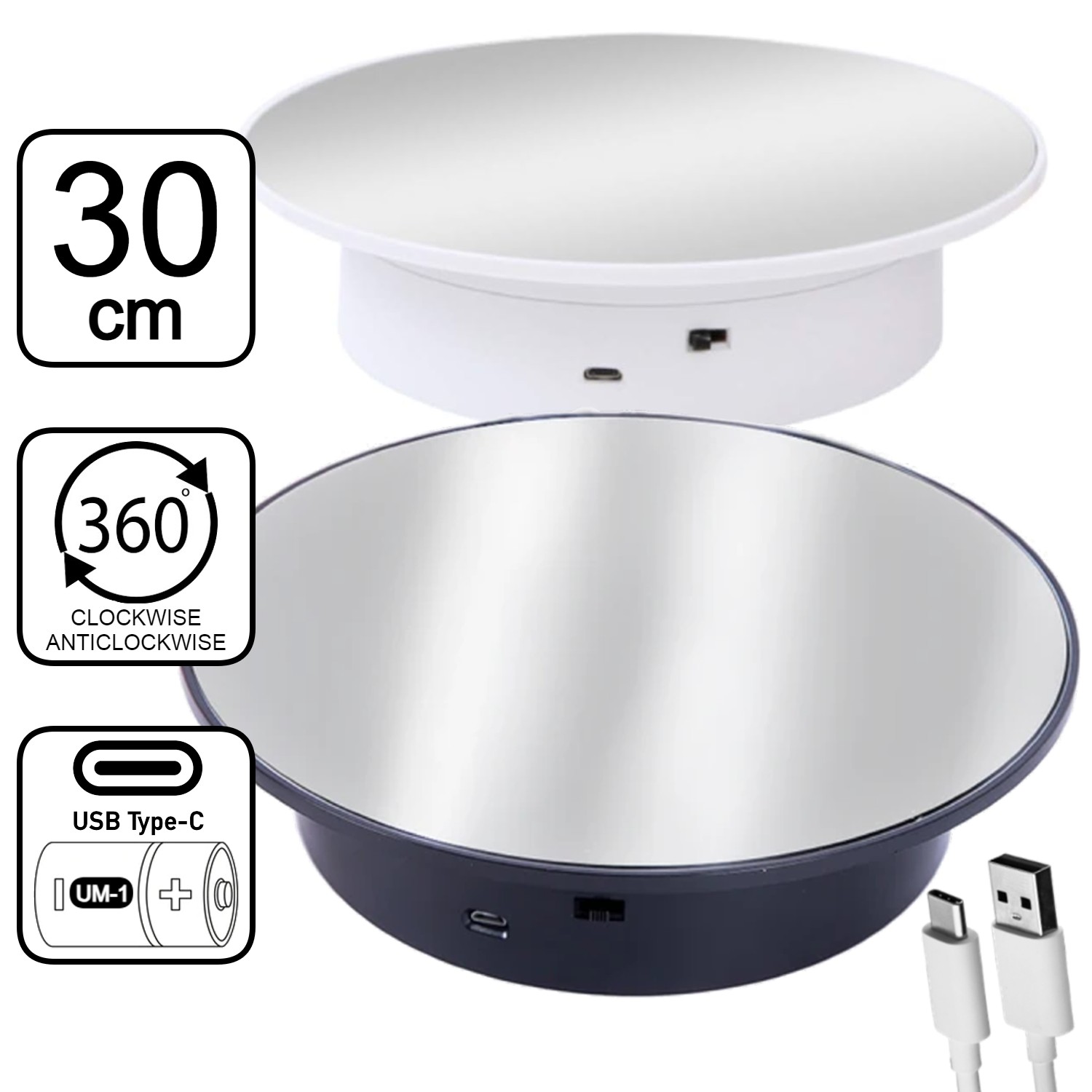 360° Product Showcase Rotate Display Stand Turntable Display Stand ...