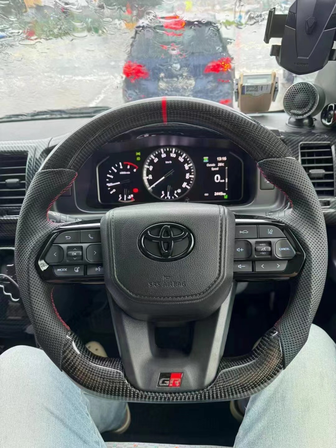 Toyota Alphard Vellfire AGH30 GR Steering Carbon Fiber Steering Wheels ...