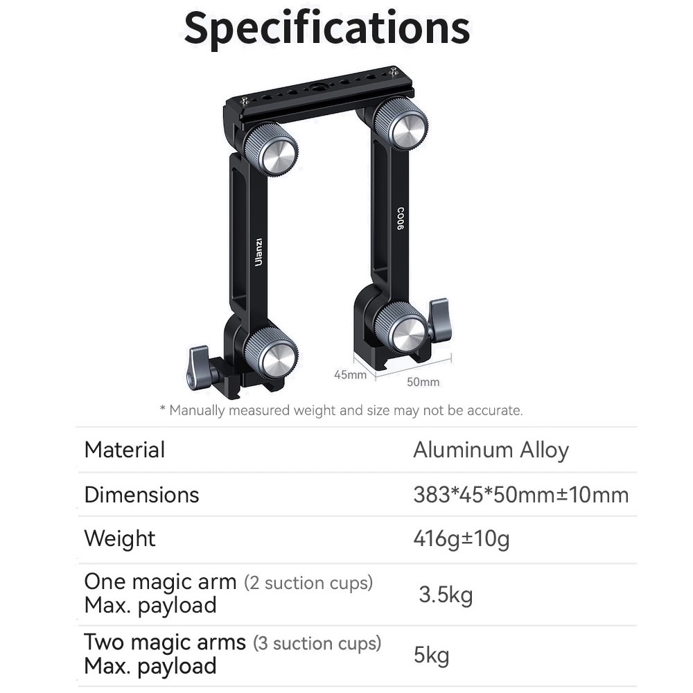 Ulanzi C006 / SC-02 Magic Arm Extension Bracket Suction Cup Car Camera ...