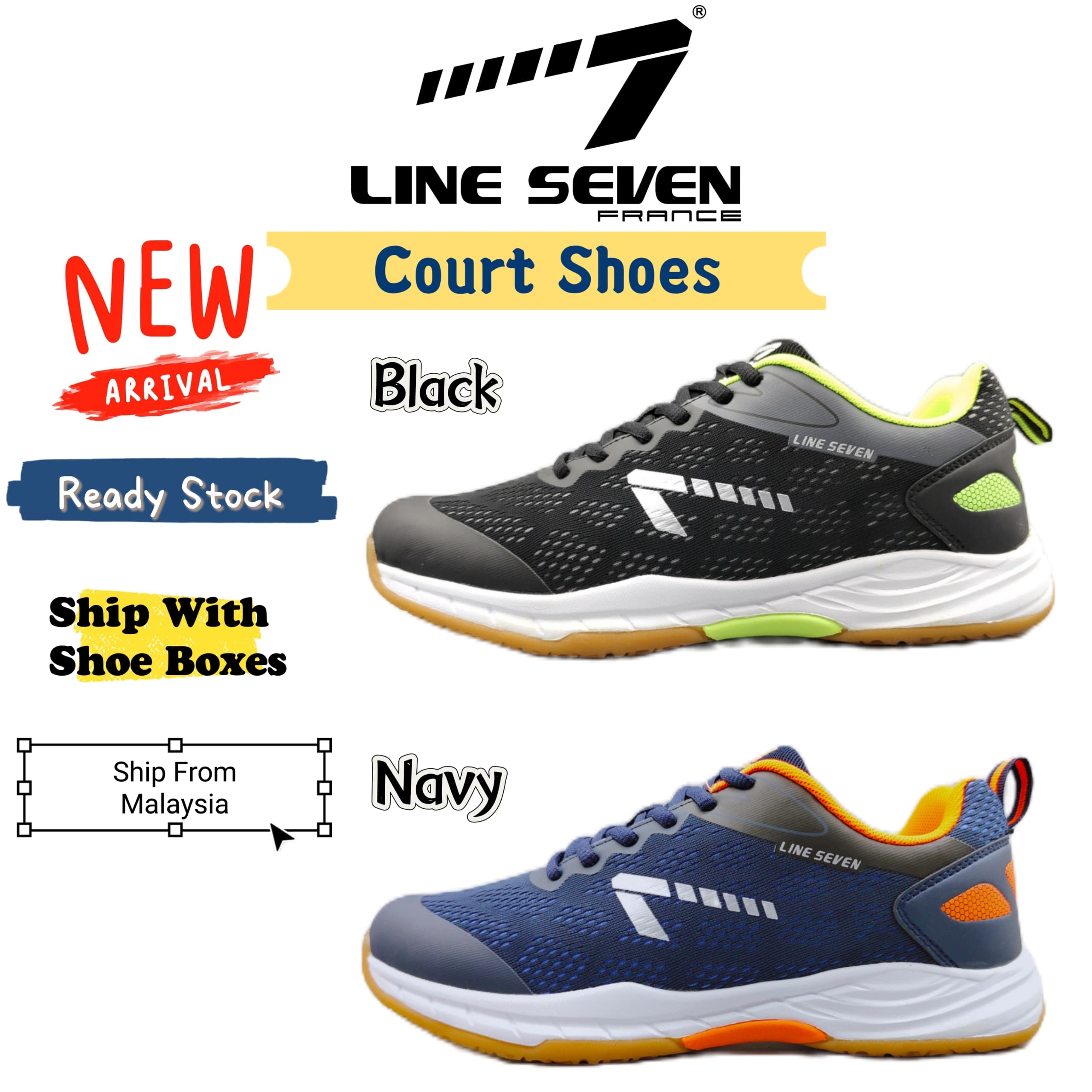 [Line Seven] Line7 L7 CS-2158 Court Shoes/Badminton Shoes/Sports Shoes ...