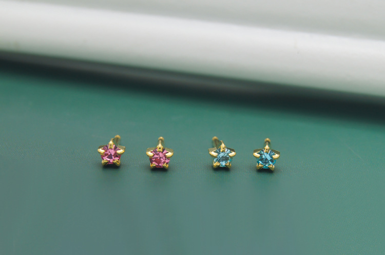 Stud Earrings Ear Piercing Stainless Steel Earring Anting Subang Tindik ...