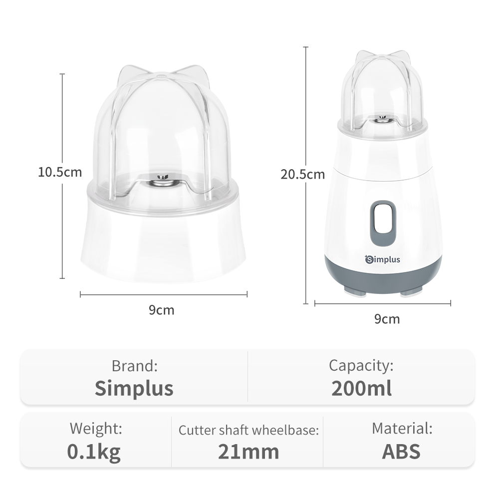 Simplus Multi-functionlal Chopper for Blender 600 ML 250W Multi ...