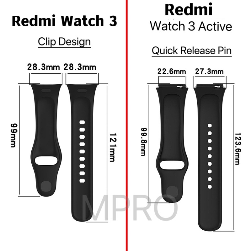For Redmi Watch 3 / Redmi Watch3 Active Colorful Silicone Strap Wristbands Bracelet | Shopee ...