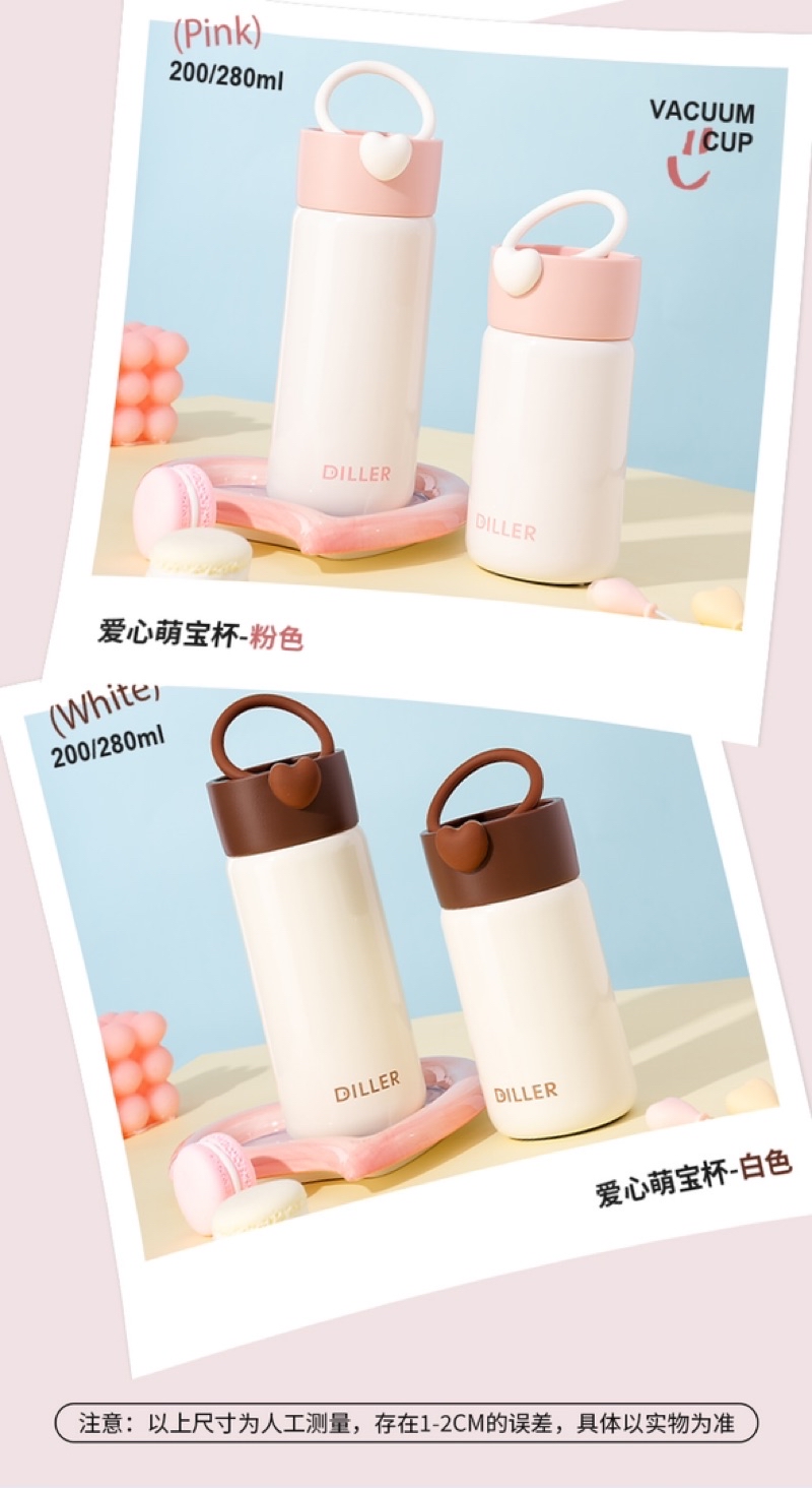 Diller SUS316 Botol Air Jus Thermo Stainless Steel Water Bottle Juice Silicone Handle 9213 (200 ...