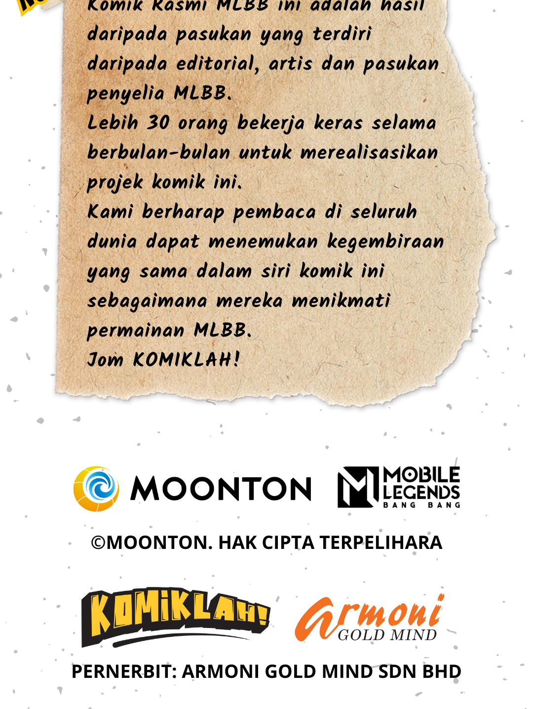 MLBB OFFICIAL COMIC BOOK OUTLAW PART 1 BUKU KOMIK RASMI MOBILE LEGENDS ...