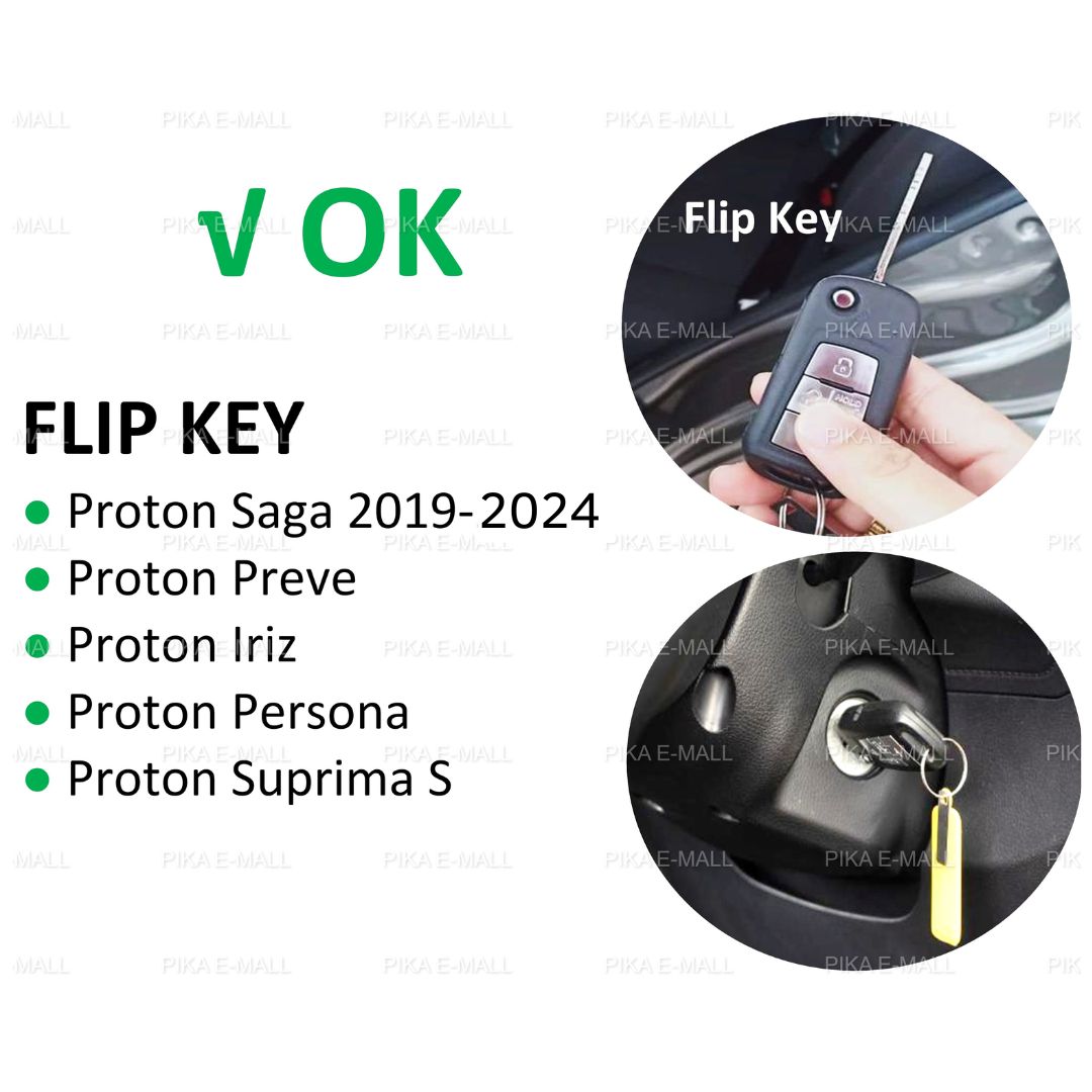 CARBON Proton Key Cover Saga VVT Persona Iriz Preve Suprima S Flip Key ...