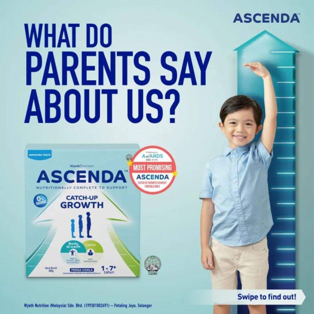 Ascenda Catch-Up Growth Formula Milk 600g | Shopee Malaysia