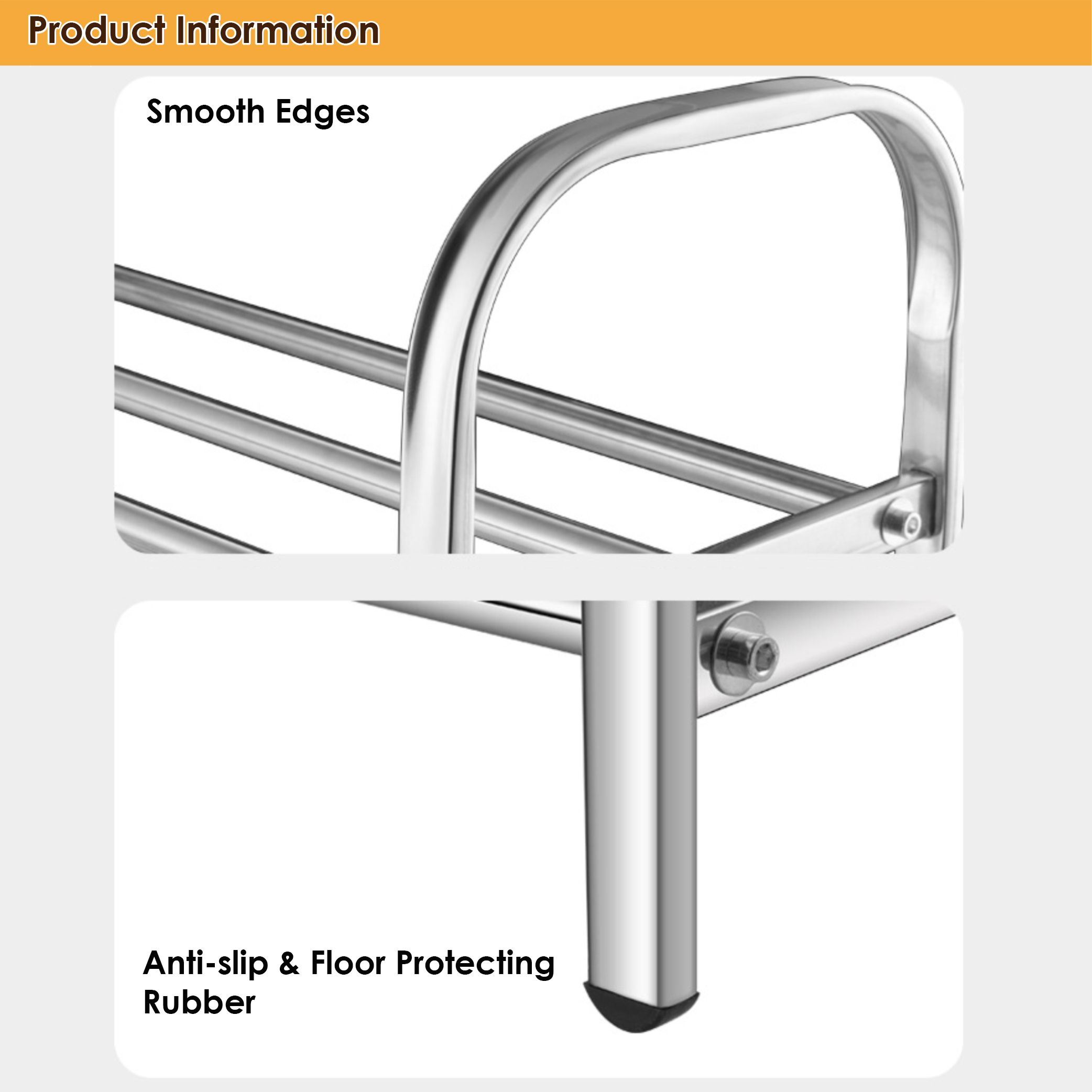 Innohut Multilayer Stainless Steel Shoe Rack Rak Kasut Bertingkat Shelf ...