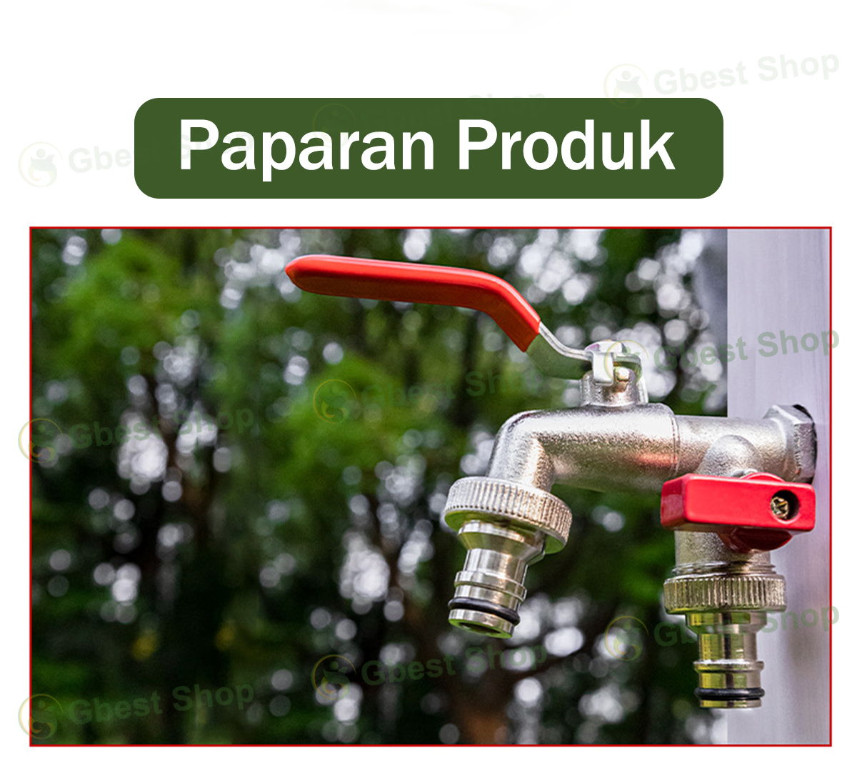 Two Way Faucet Double water outlet faucet Tap One in two out garden ...