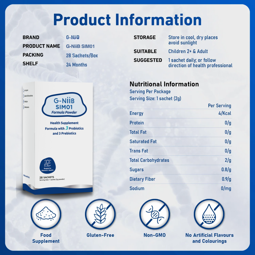 G-NIIB SIM01 Formula Powder Boosts Immunity & Gut Health, Improve Skin ...