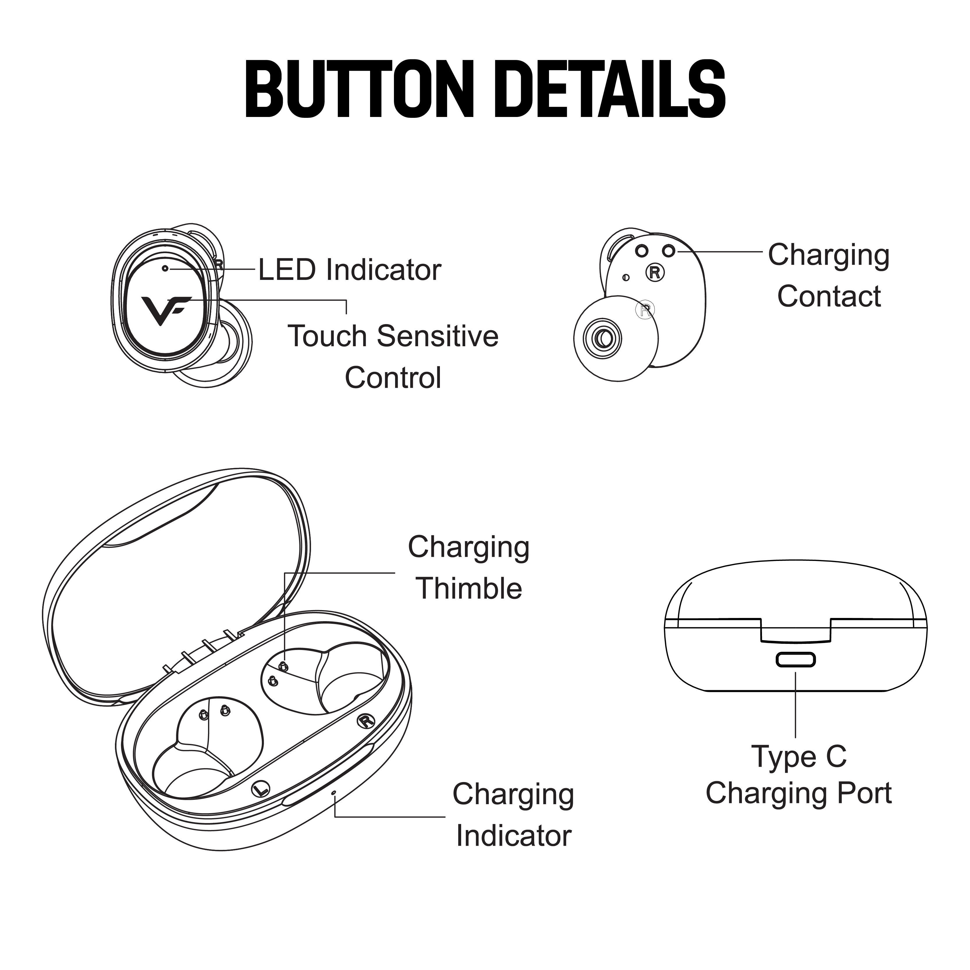 Vinnfier VF Momento 3 BT Earbuds Bass TWS earphone bluetooth 5.4 IPX5 ...