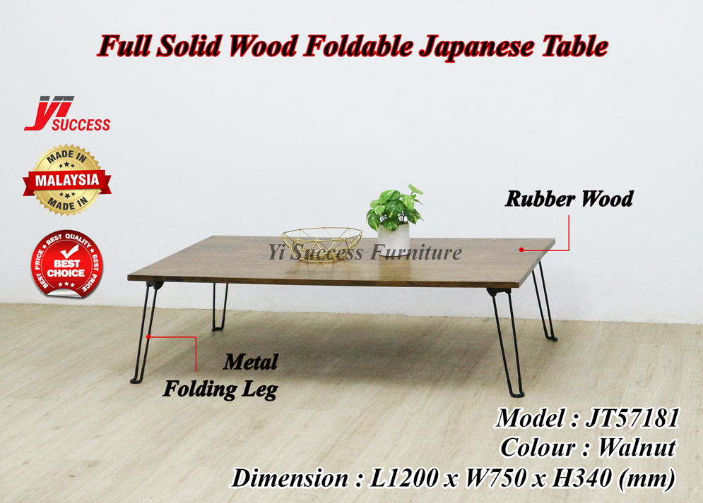 Yi Success Full Solid Rubber Wood Japanese Table / Foldable Japanese ...