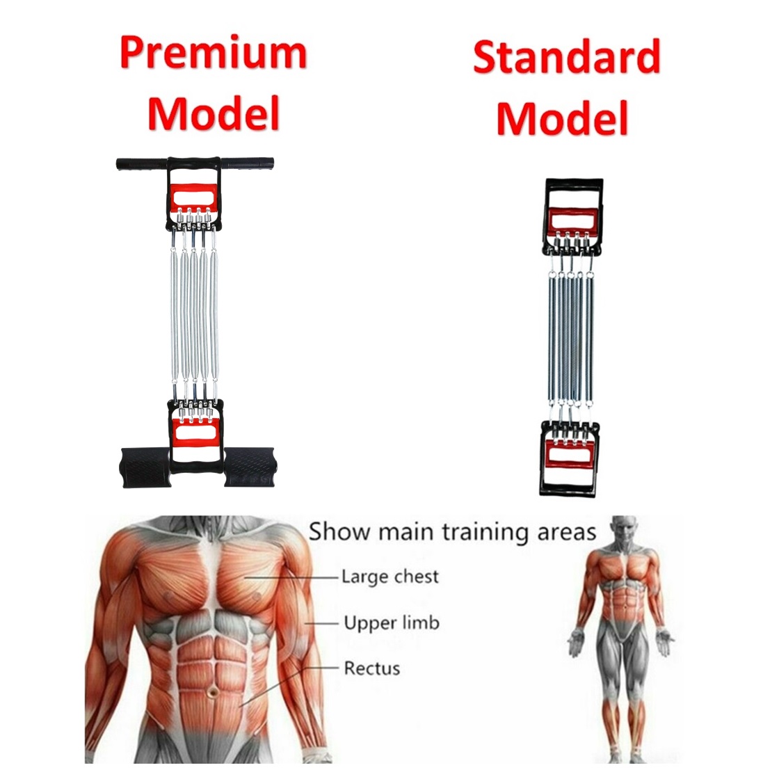 🔥🔥ADSports Chest Muscle Expander With Hand Gripper And Pedal Pull 5 ...