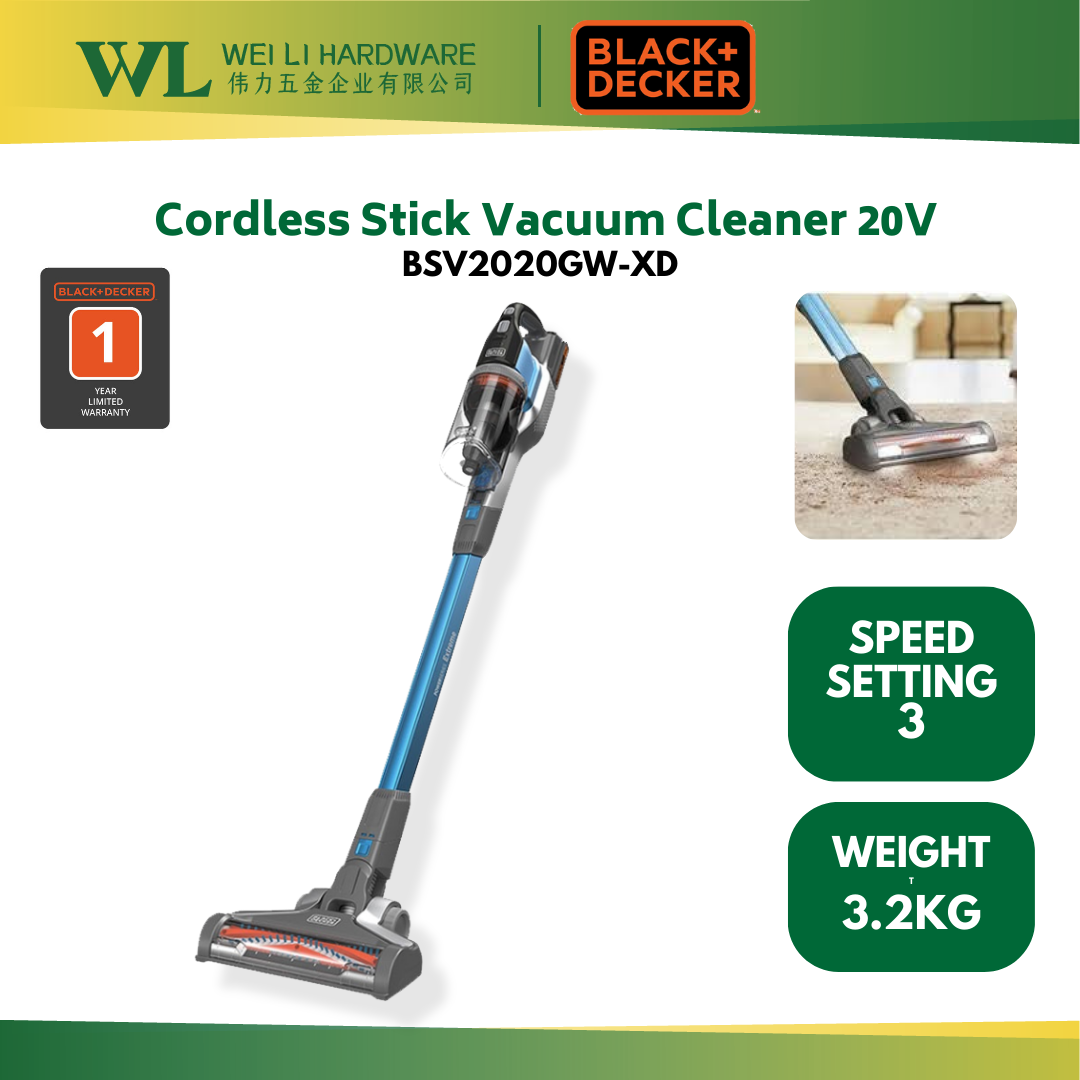 BLACK & DECKER BSV2020GW-XD 20V Power Series Extreme Cordless Stick ...