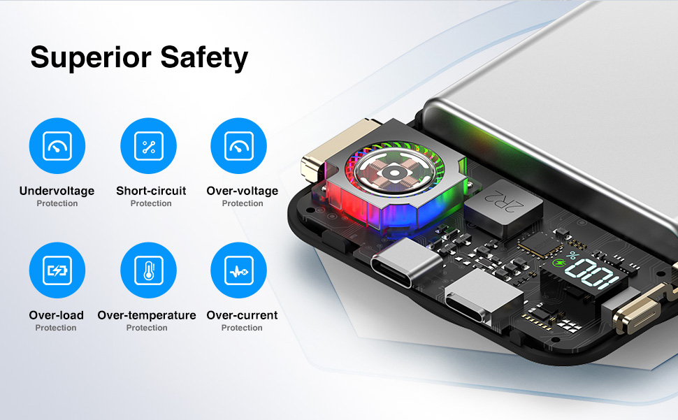 Pinergy PG-861 ICE CHARGE Magnetic Power Bank 15W Wireless Charging ...