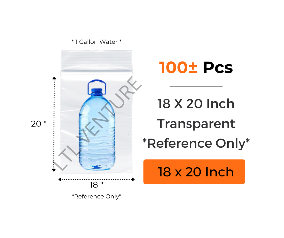 EXTRA BIG Zipper Bag LDPE Ziplock Travel Storage Plastic Transparent ...
