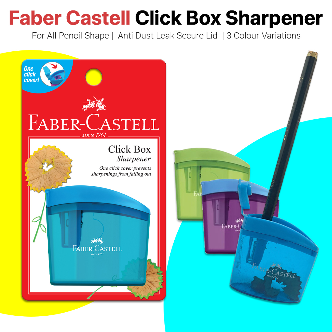 Faber Castell Sharpener Click Box Pencil Sharpener - (1s/PACK) Pengasah Pensil Stationary ...
